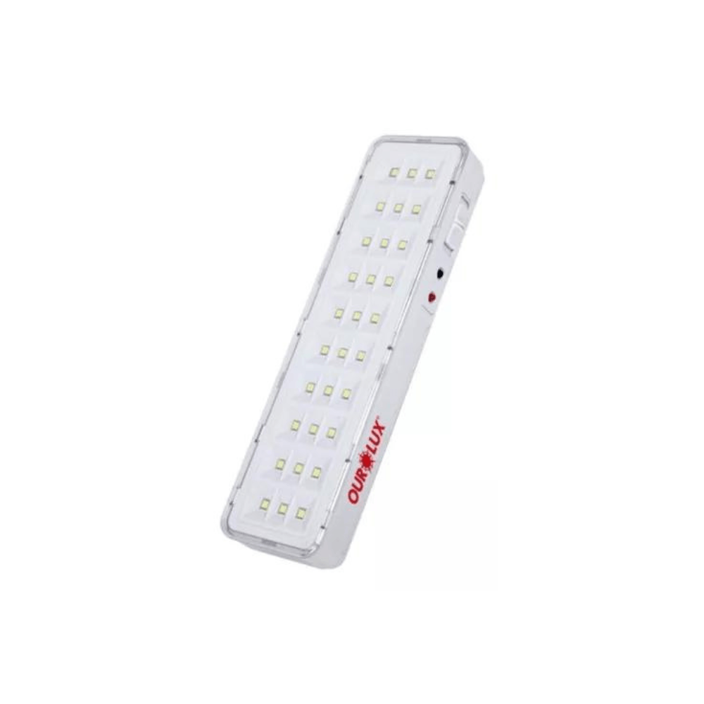 LUMINARIA 01986 EMERGENCIA 30 LEDS 2W S/ALCA OUROLUX - lojasepa