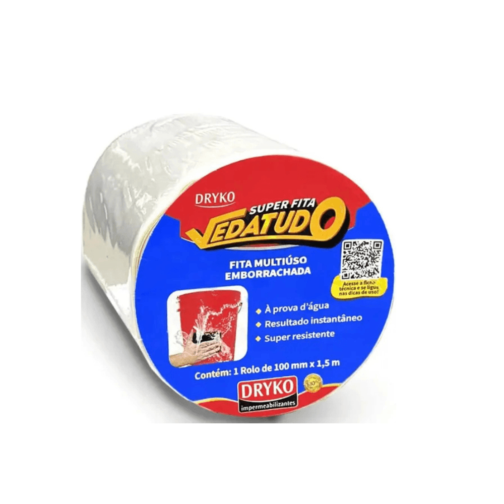 DRYKO FITA ULTRADRY 100MMX1,5METRO BRANCO DRYKO - lojasepa